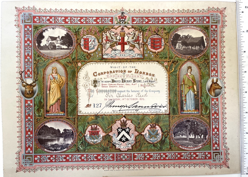 A Very Elaborate Victorian Invitation Sent to Typefounder Sir Charles ...
