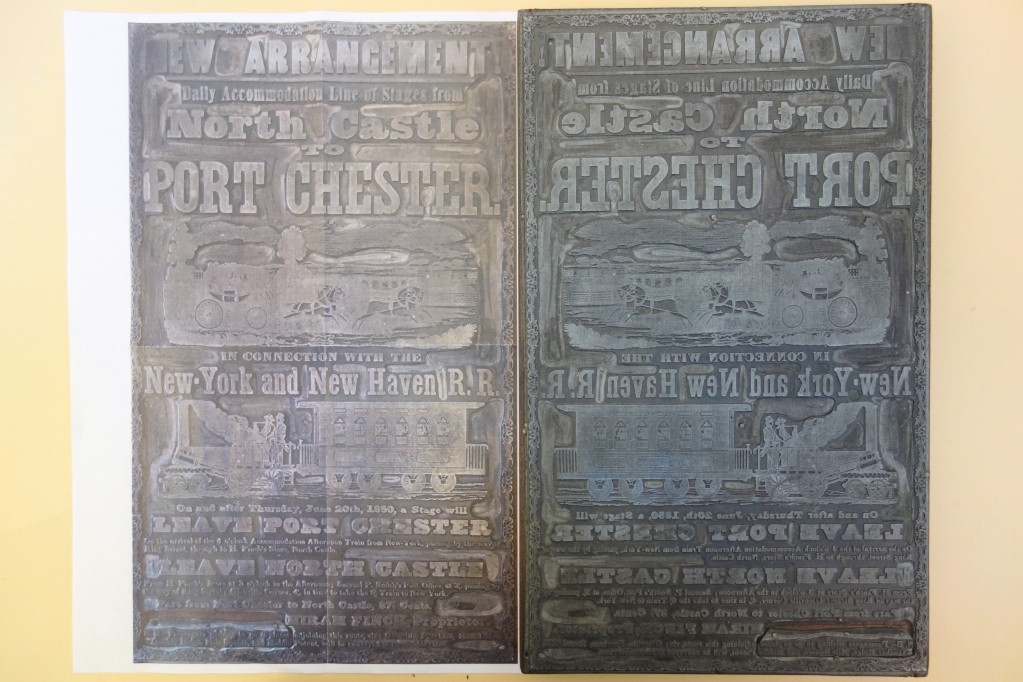 Stereotype Plate of Stage Coach Line Working with the New York and New ...